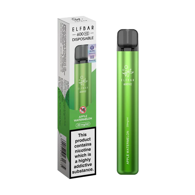 Apple Watermelon Elf Bar 600 V2 Disposable Device – Elf Bar Vapes