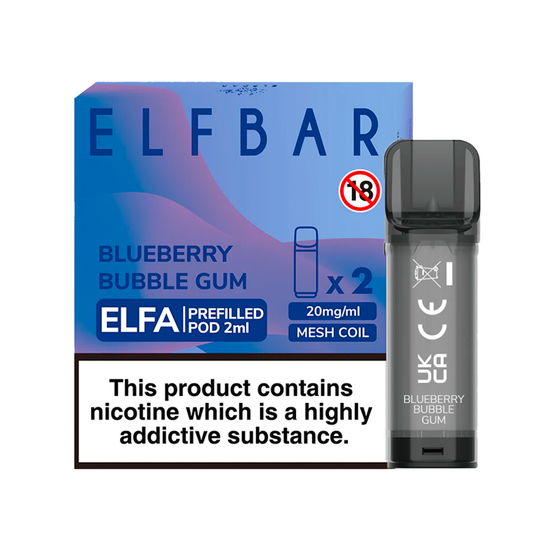 Blueberry Bubble Gum Elf Bar Elfa Pods (Pack of 2) – Elf Bar Vapes
