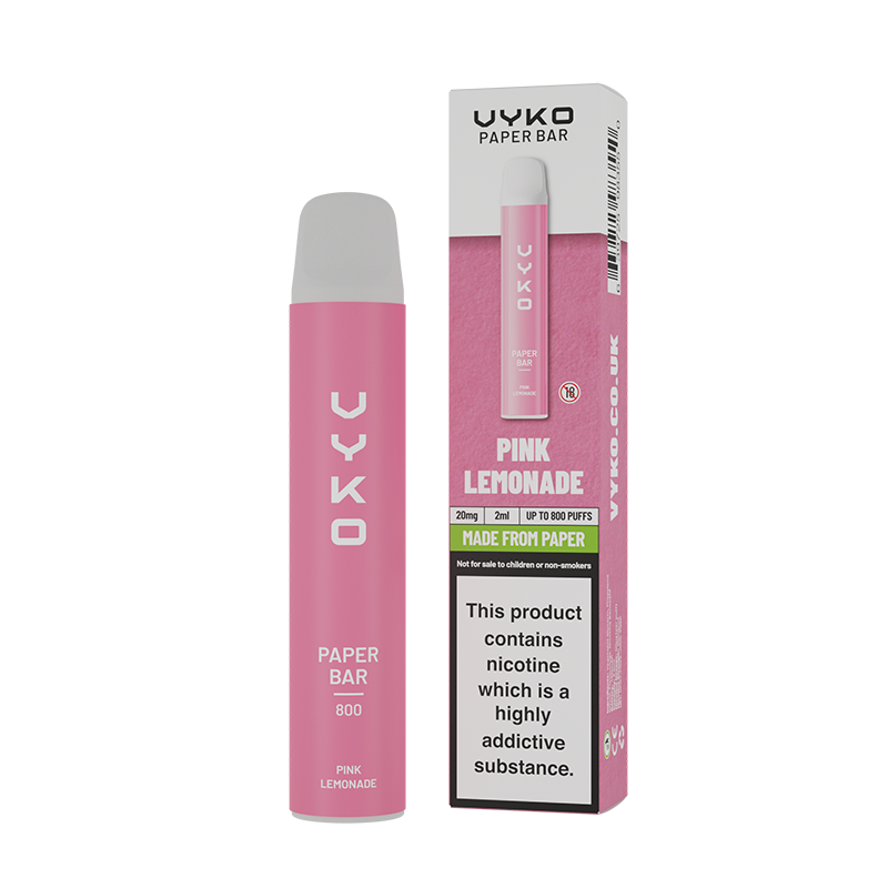 Pink Lemonade VYKO Paper Bar Disposable Device – Elf Bar Vapes